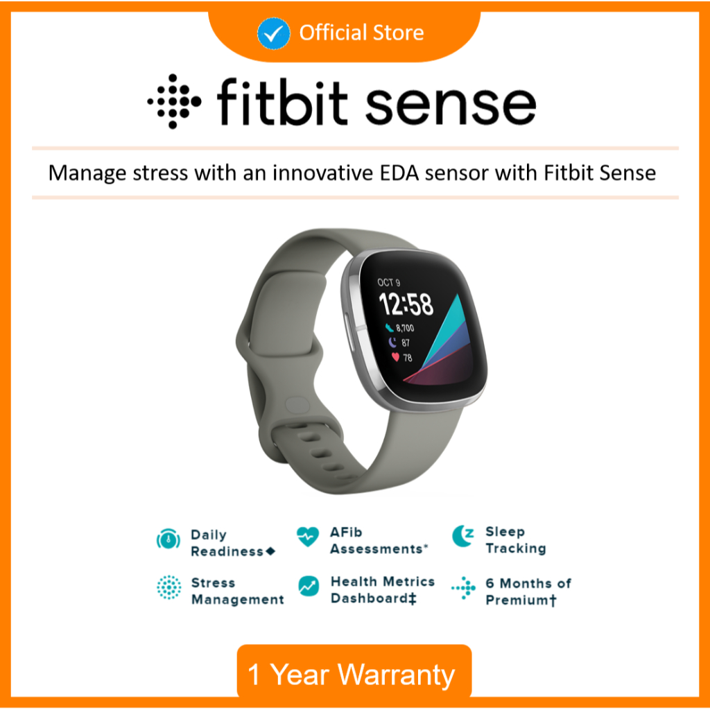 Jual Fitbit Sense Advanced Smartwatch with EDA Sensor - Sage Grey ...