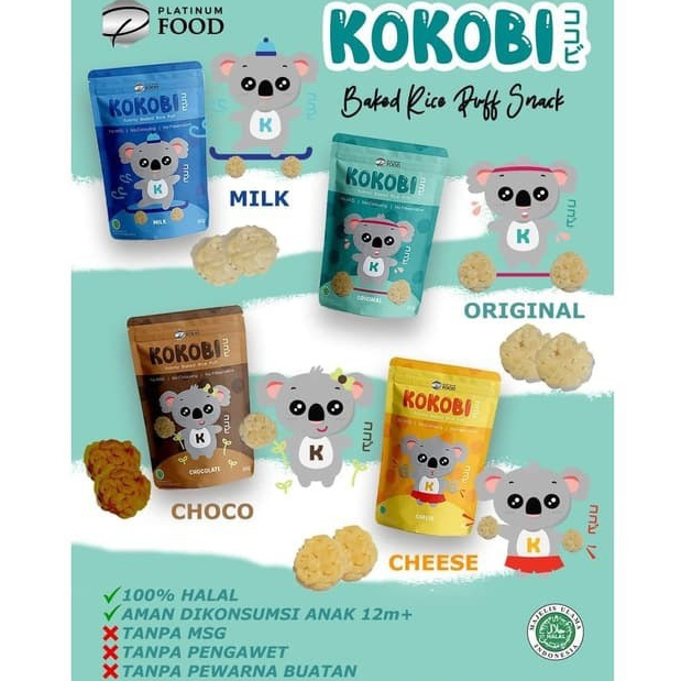 Jual Abe Food Kokobi Yummy Baked Rice Puff Snack Anak NO MSG - 80gr ...