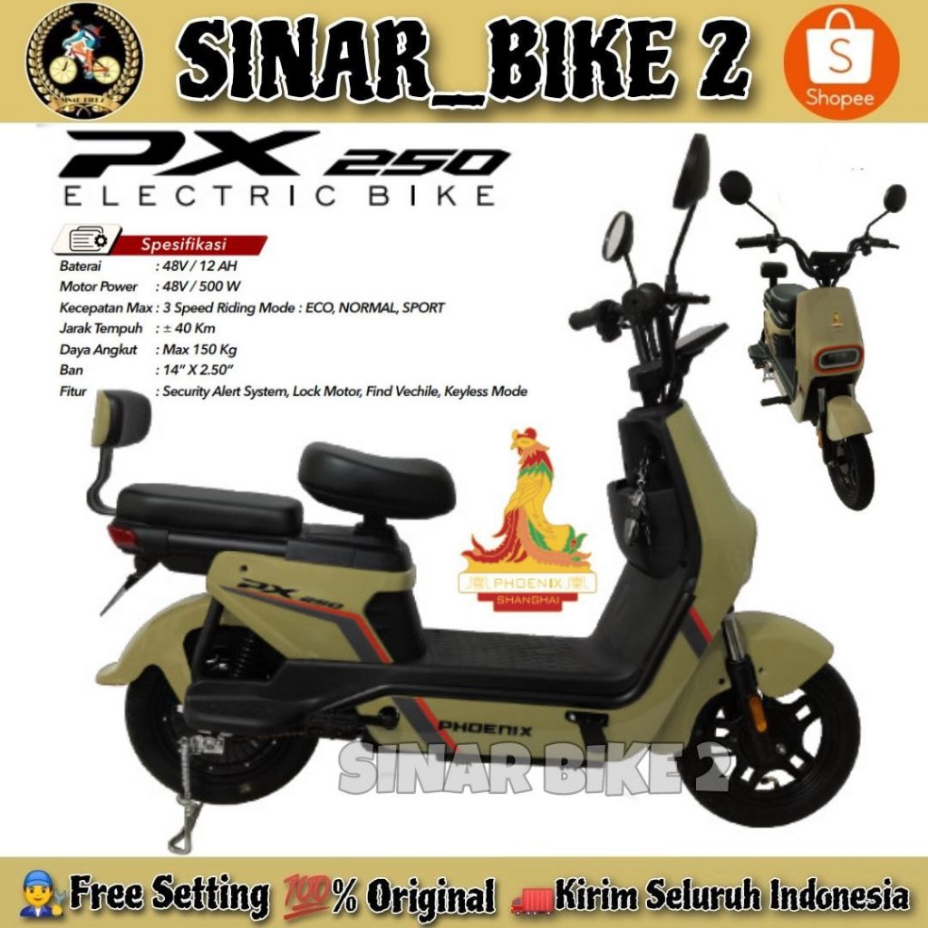 Jual Sepeda Listrik PHOENIX PX 250 BY PACIFIC Electric E Bike 500 Watt ...