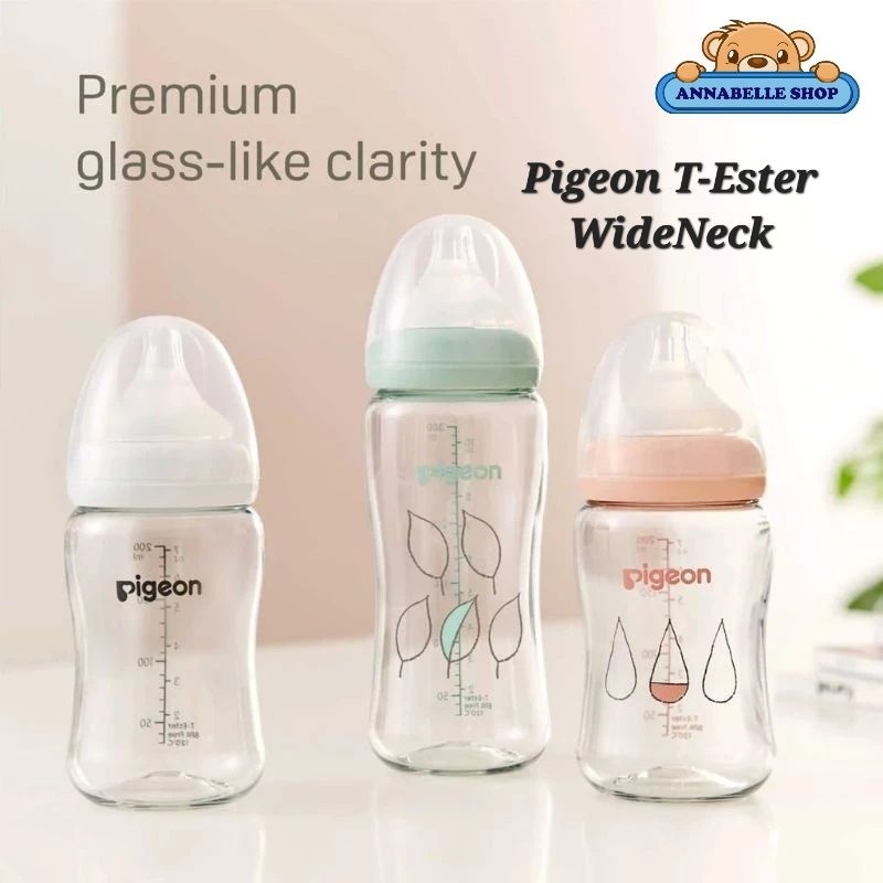 Jual Pigeon T-ester Botol susu Wide neck 200ml 300ml softouch | Shopee Indonesia