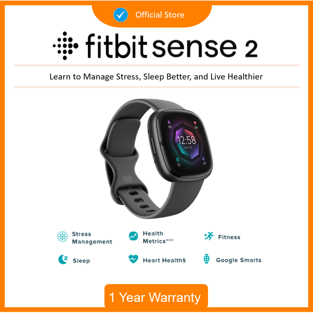 Jual Fitbit Sense 2 Advanced Smartwatch with EDA Sensor - Shadow Grey ...