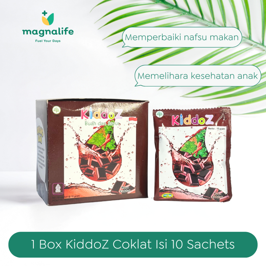 Jual Magnalife - 1 Box Kiddoz Jamu Nafsu Makan Anak Rasa Coklat Isi 10 Sachets | Shopee Indonesia