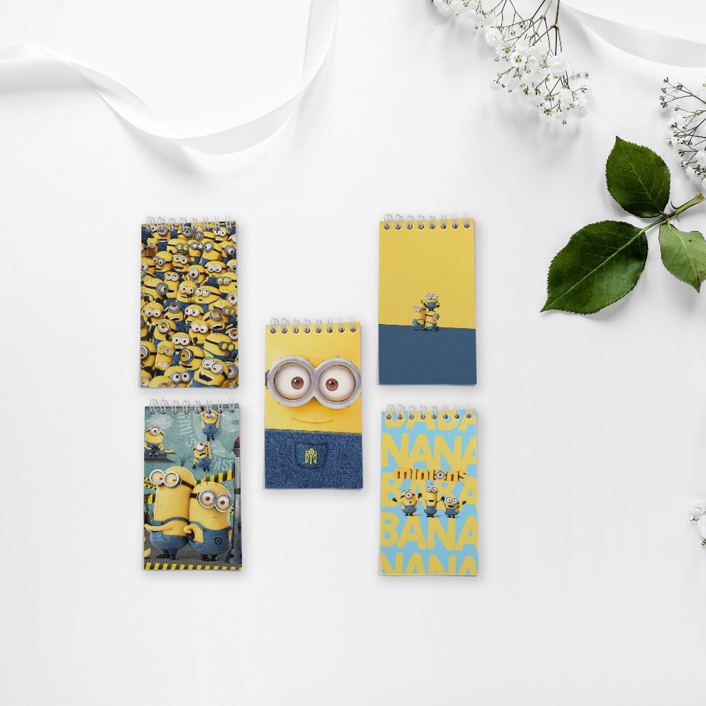 Jual Note Book Spiral Medium (7 cm x 12 cm) Edisi Minion | Shopee Indonesia