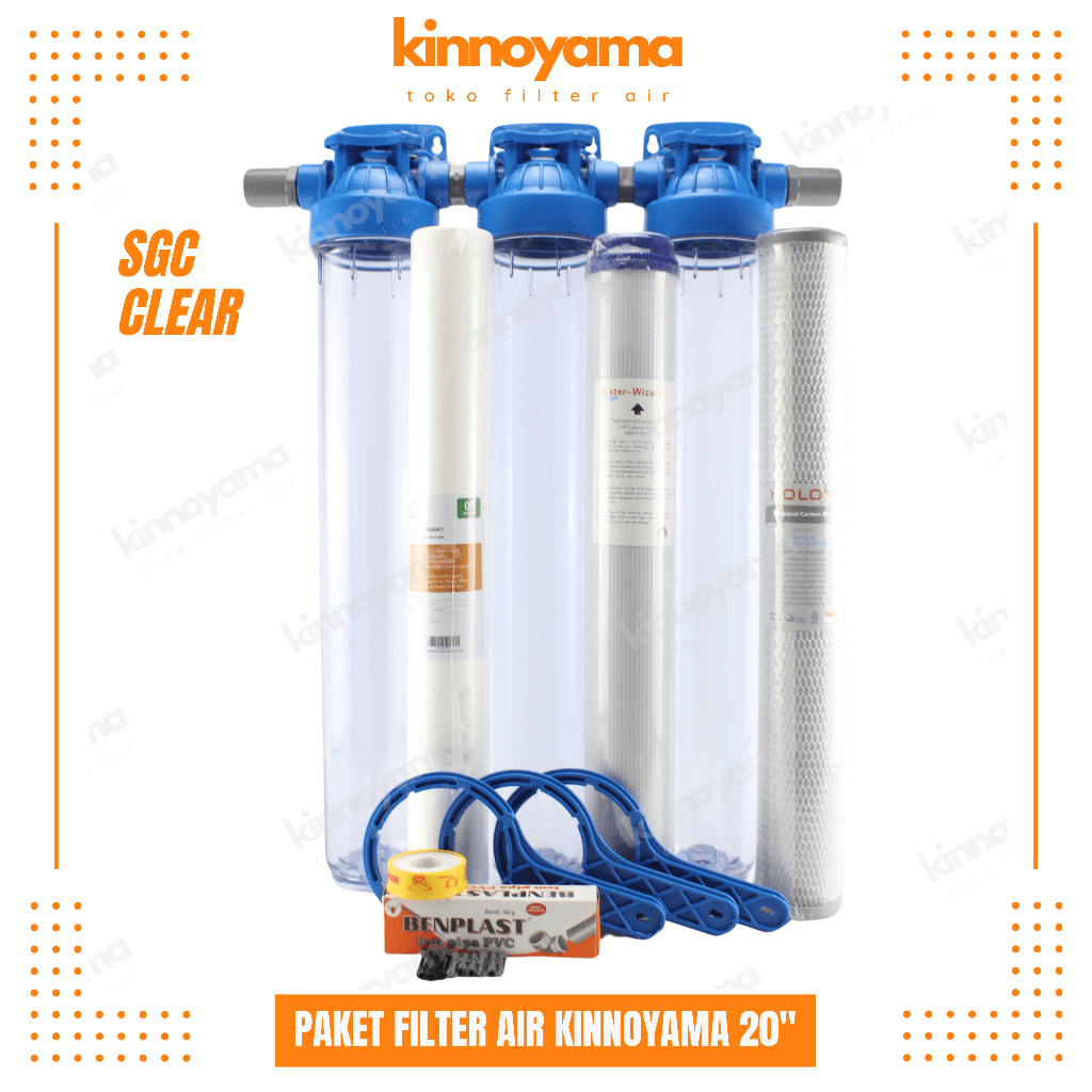 Jual Paket Housing Filter Air Sumur Bor 20 Inci 3 Tabung / Saringan Air ...