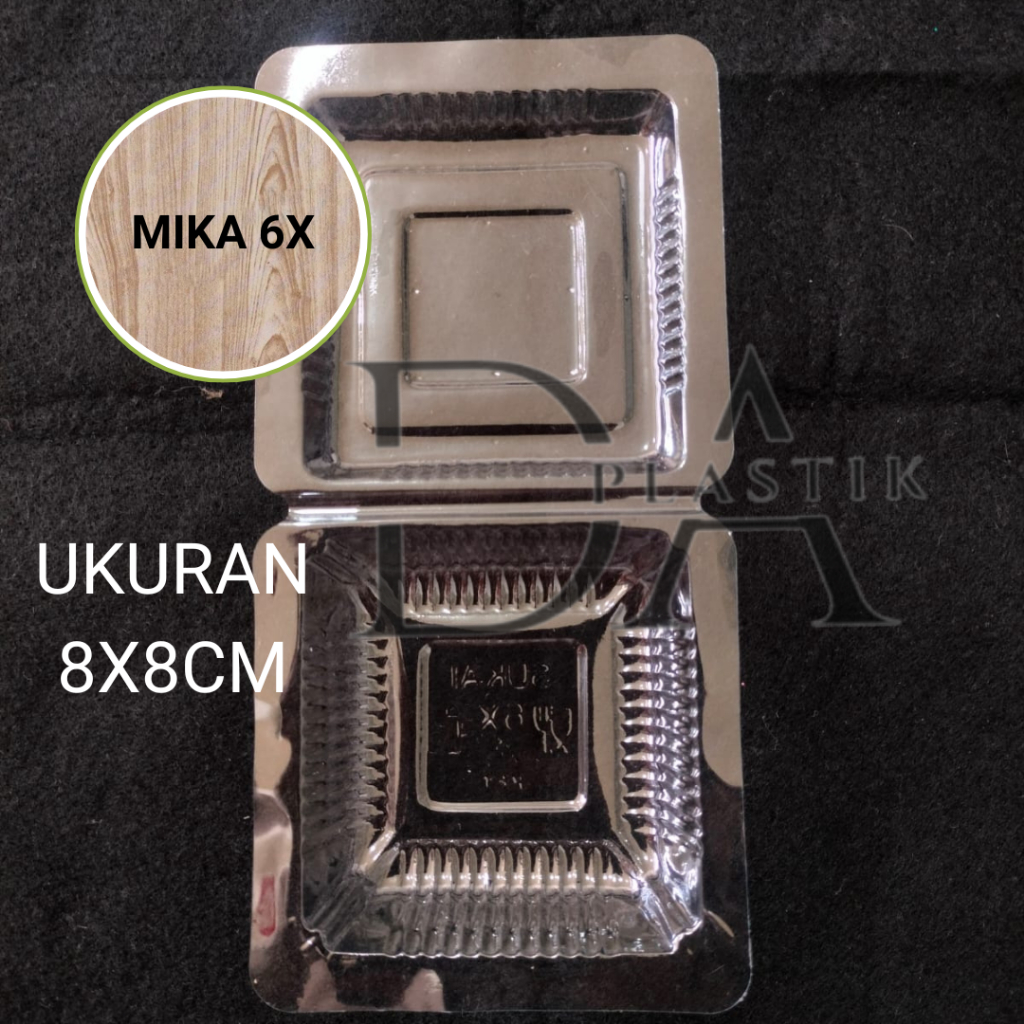 Jual MIKA PERSEGI UKURAN A6 6A 6X /MIKA WADAH KUE POTONG Wadah kue ...