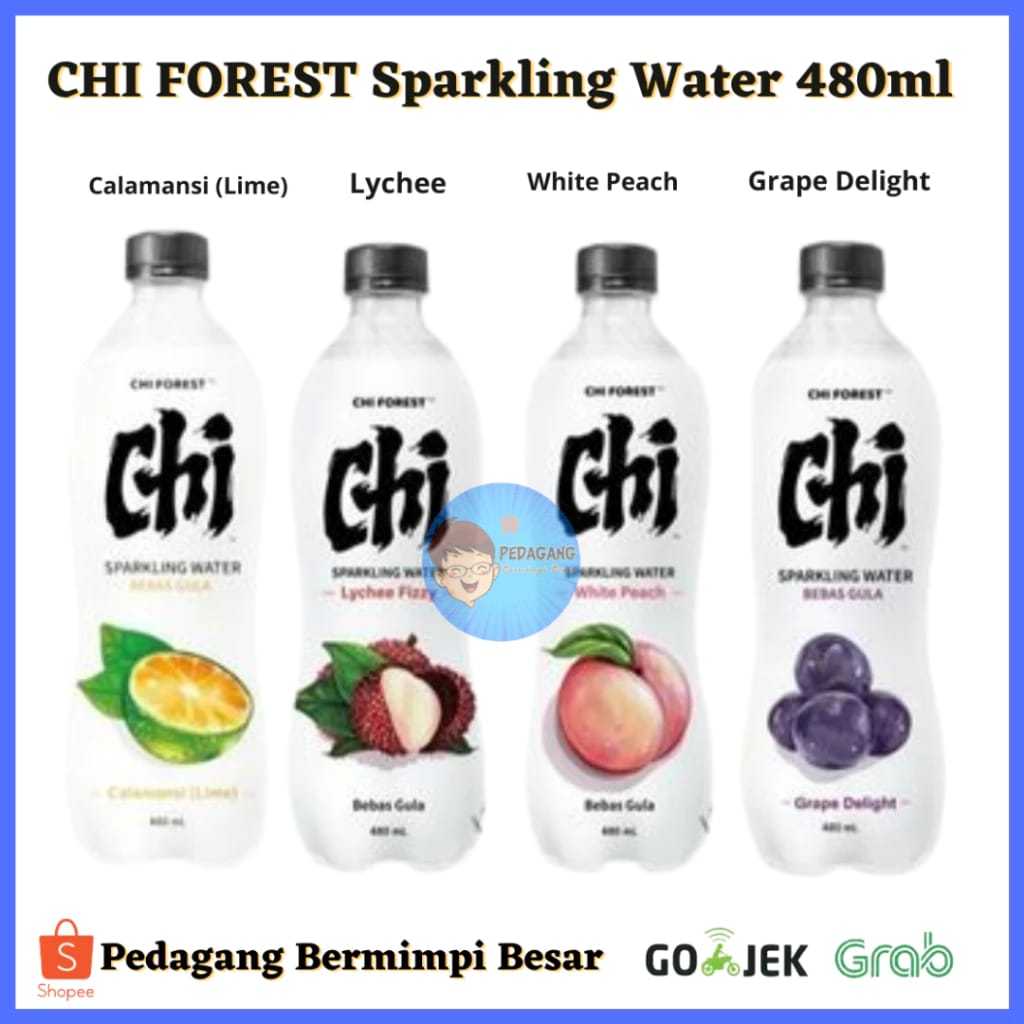 Jual Chi Forest Sparkling Water Air Soda 480 mL/ chi forest / Minuman Soda Bebas Gula Lychee ...