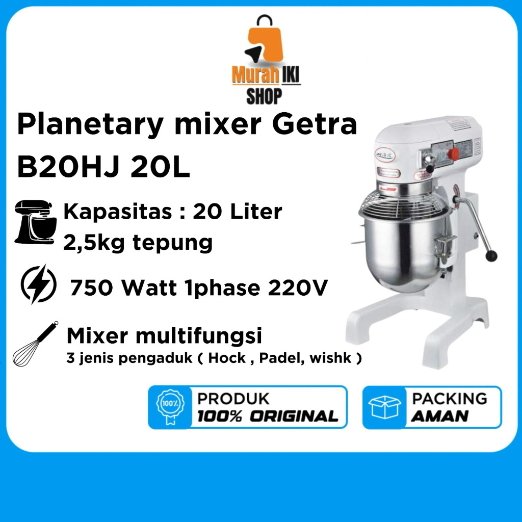 Jual PLANETARY MIXER GETRA B20HJ 20L | Shopee Indonesia