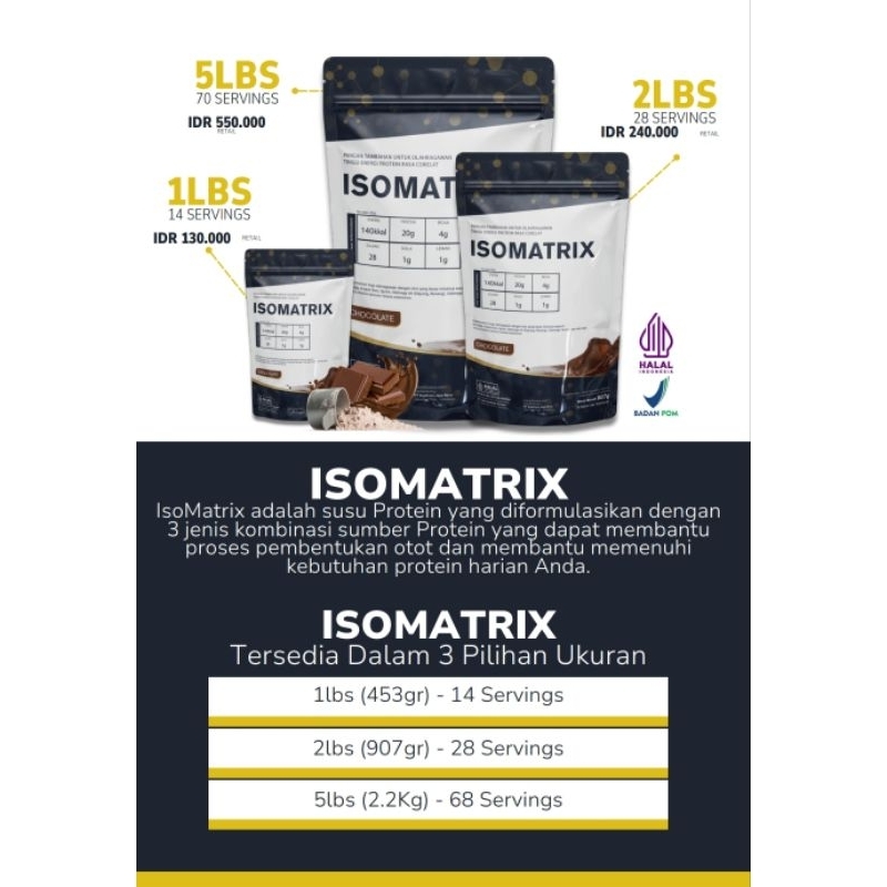 Jual GENETICA ISOMATRIX 2 LBS 907 GRAM WHEY PEA ISOLATE PROTEIN MATRIX ...