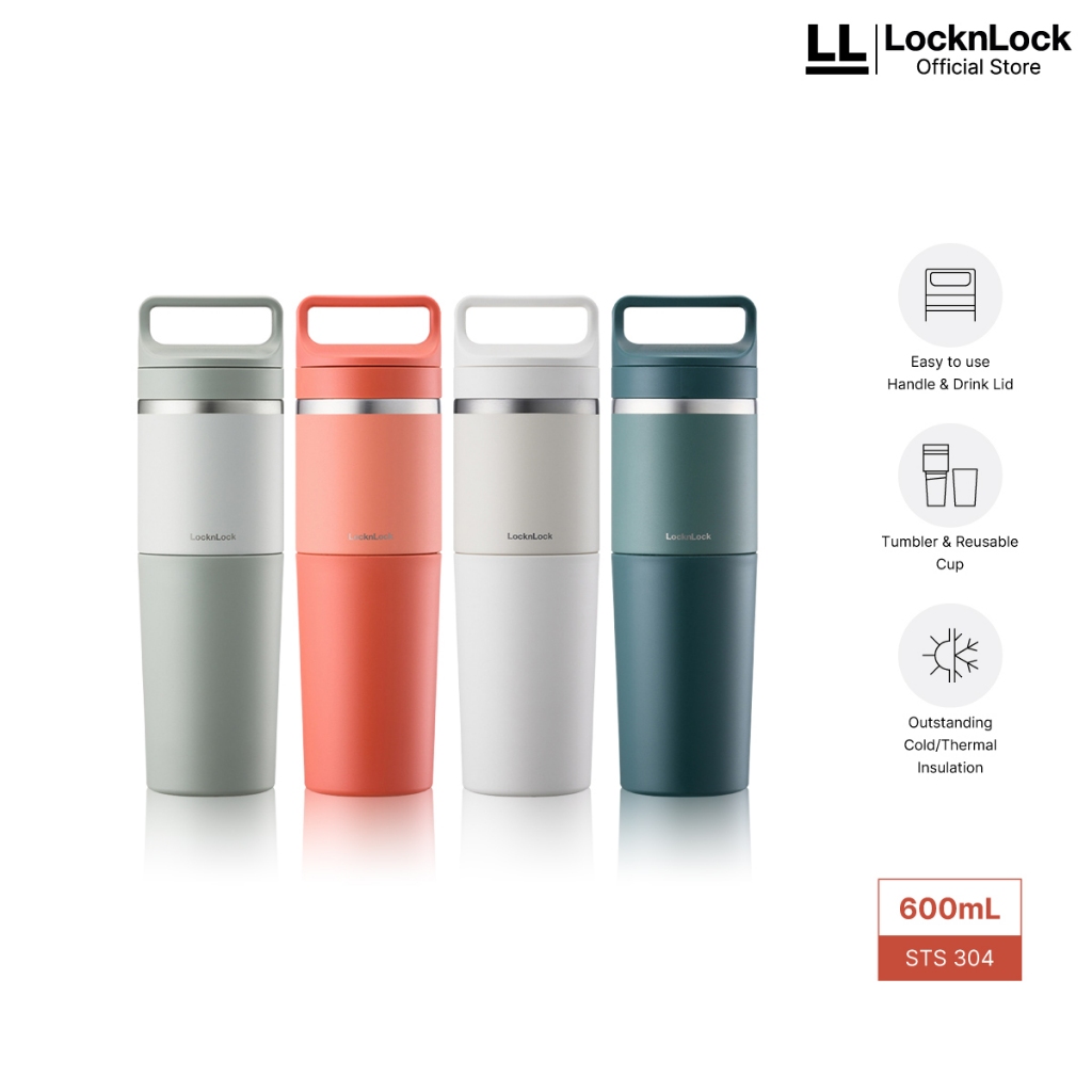 Jual LocknLock 2in1 Tumbler Mug 600ml & 400ml - LHC4332 | Shopee Indonesia