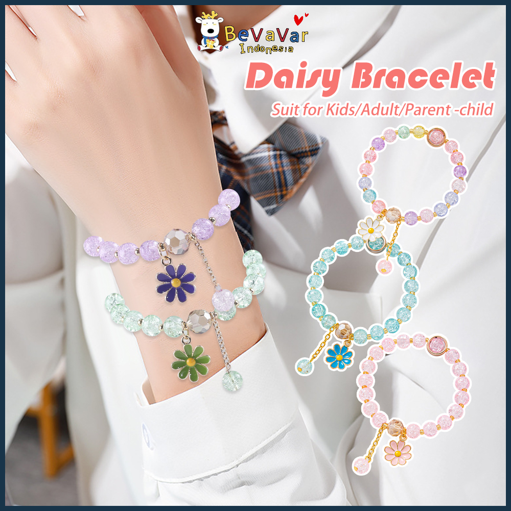 Jual BEVAVAR Gelang manik-manik model bunga gelang warna kristal lucu ...