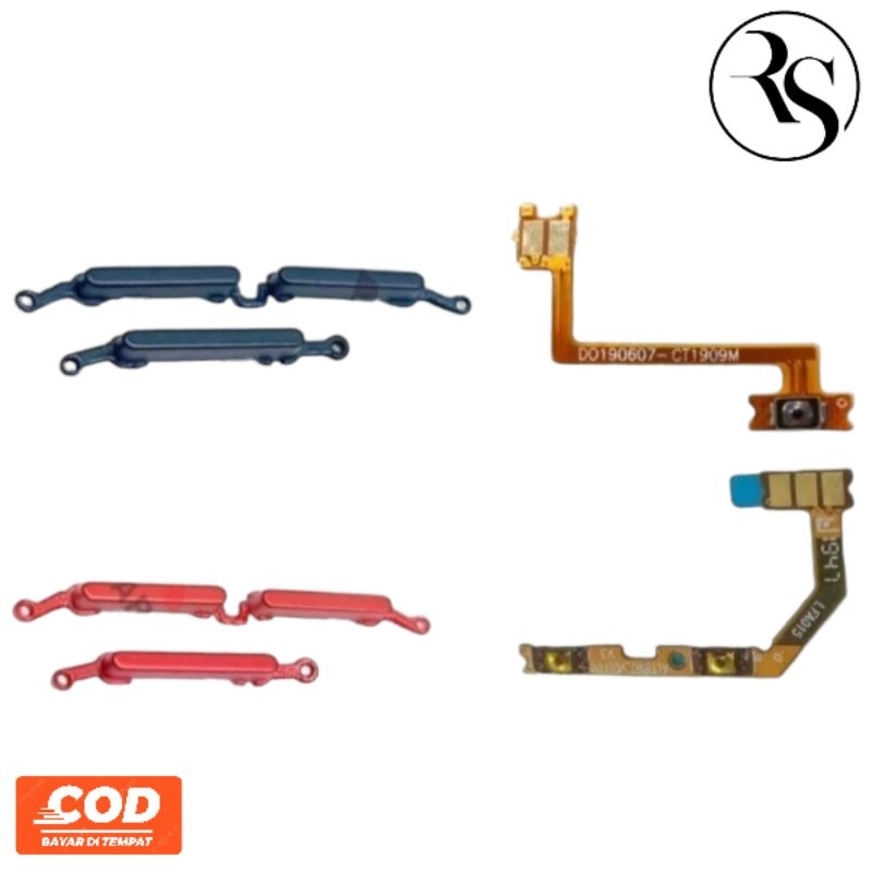 Jual Keypad tombol luar pernik+flek on off+flek volume power komplit oppo a1k/realme c2 original ...