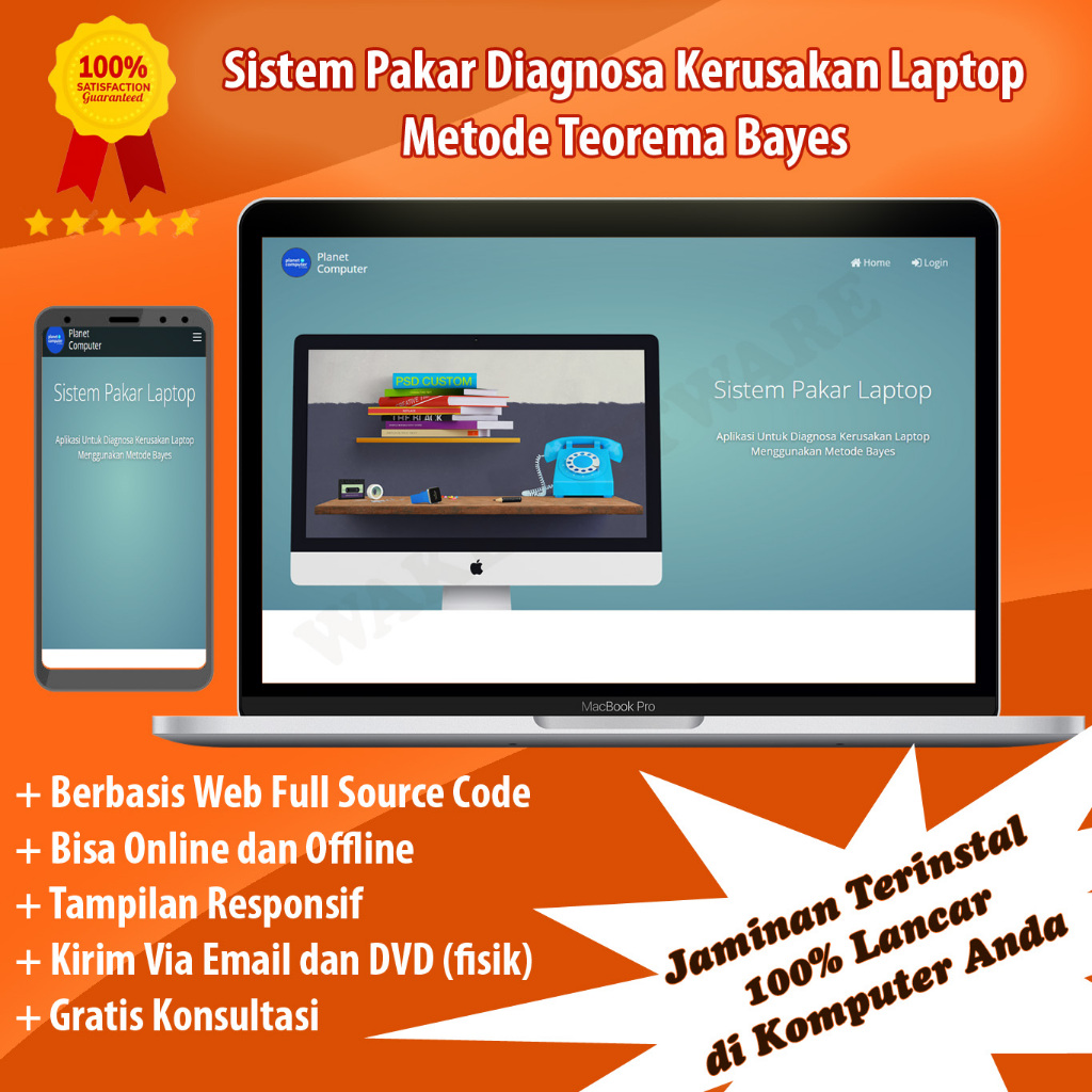 Jual SOURCE CODE SISTEM PAKAR KERUSAKAN LAPTOP DENGAN METODE TEOREMA BAYES | Shopee Indonesia