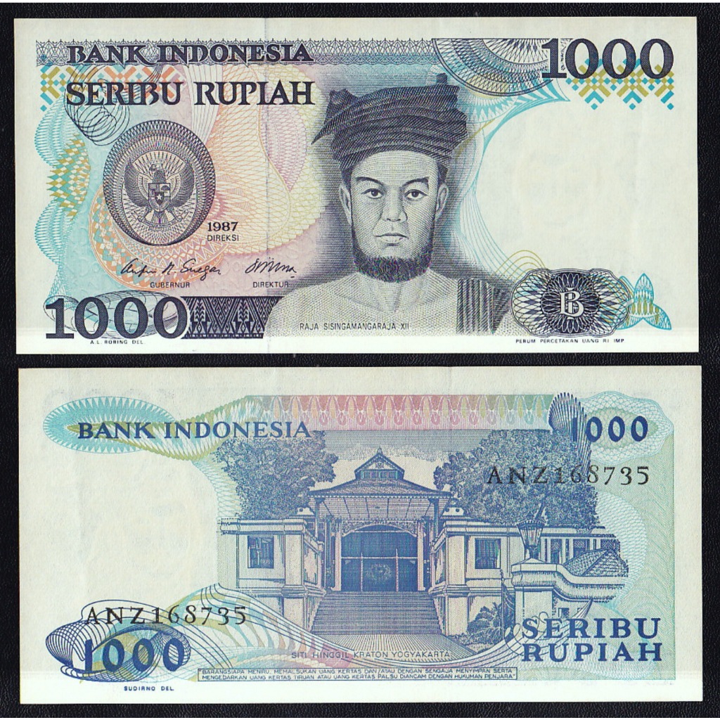 Jual Uang kuno 1000 rupiah tahun 1987 Raja Sisingamangaraja XII ...