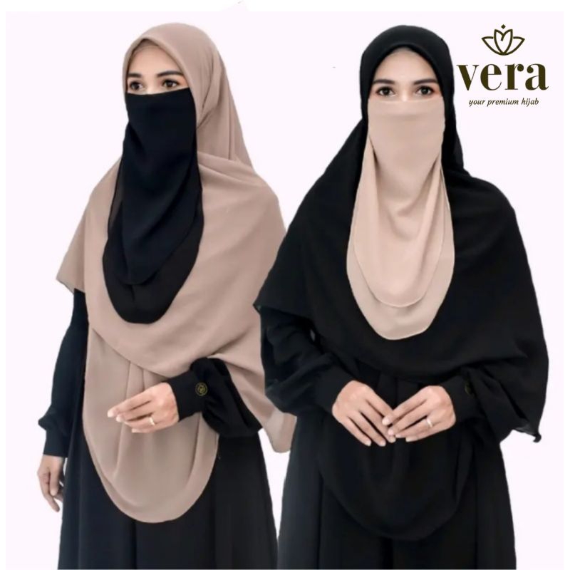 Jual 𝐕𝐄𝐑𝐀 ~ CADAR TALI 2 LAYER CERUTY BABYDOLL NIQAB TANPA JAHITAN BAWAH MATA | BISA COD ...