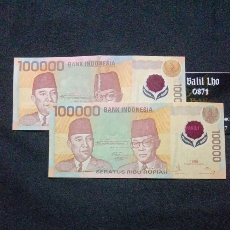 Jual 100 ribu rupiah Soekarno Hatta tahun 1999 (Asli) | Shopee Indonesia