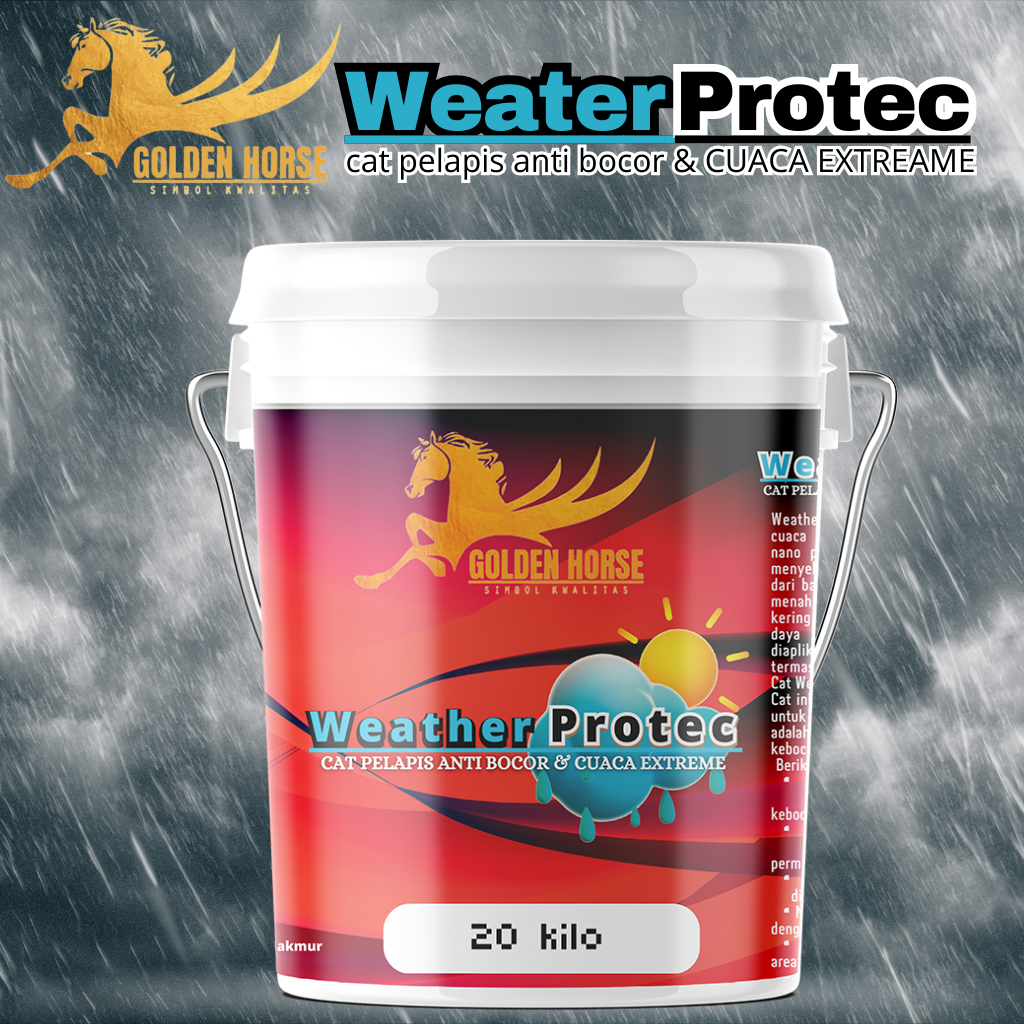 Jual Cat Tembok Mengkilat Exterior Anti bocor Weather Protec 20 kg ...