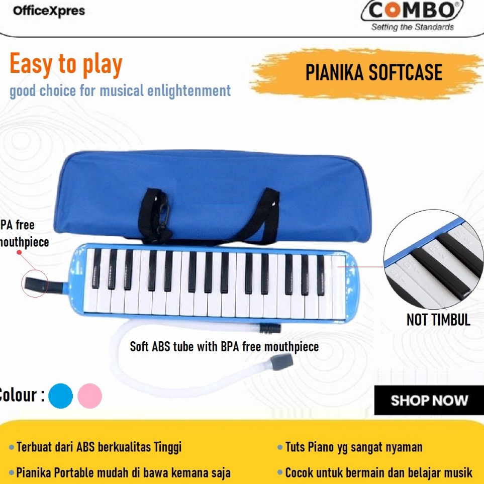 Jual KODE R45Z Pianika Alat Musik Tiup Pianika Melodika Softcase ...