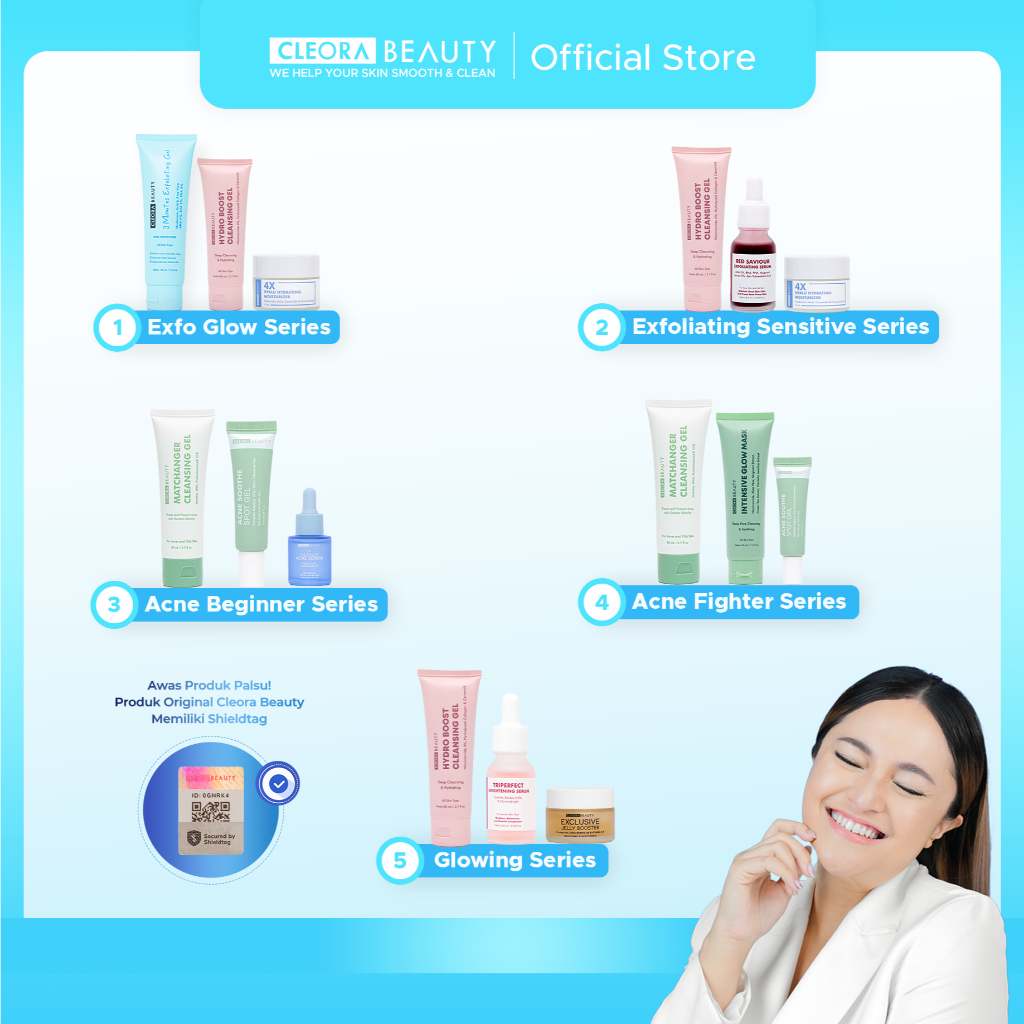 Jual Cleora Beauty Bundle 3 In 1 - Acne Beginner Series, Acne Fighter ...