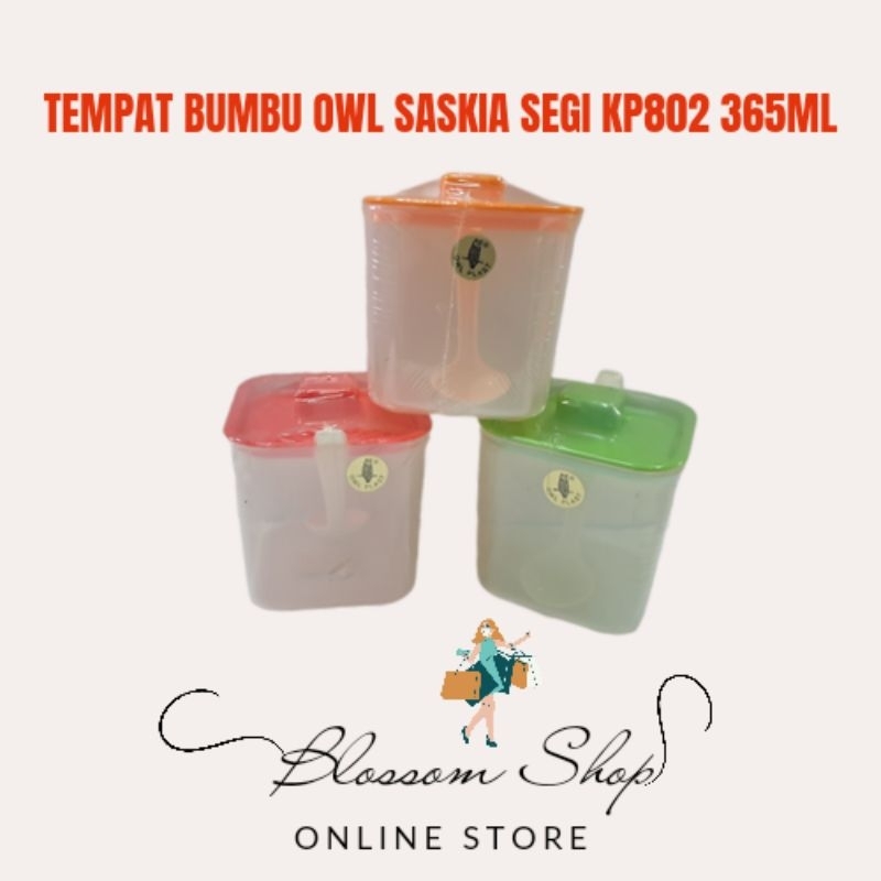 Jual Tempat bumbu Wadah Bumbu OWL Saskia 365 ml KP 802 + sendok takar ...