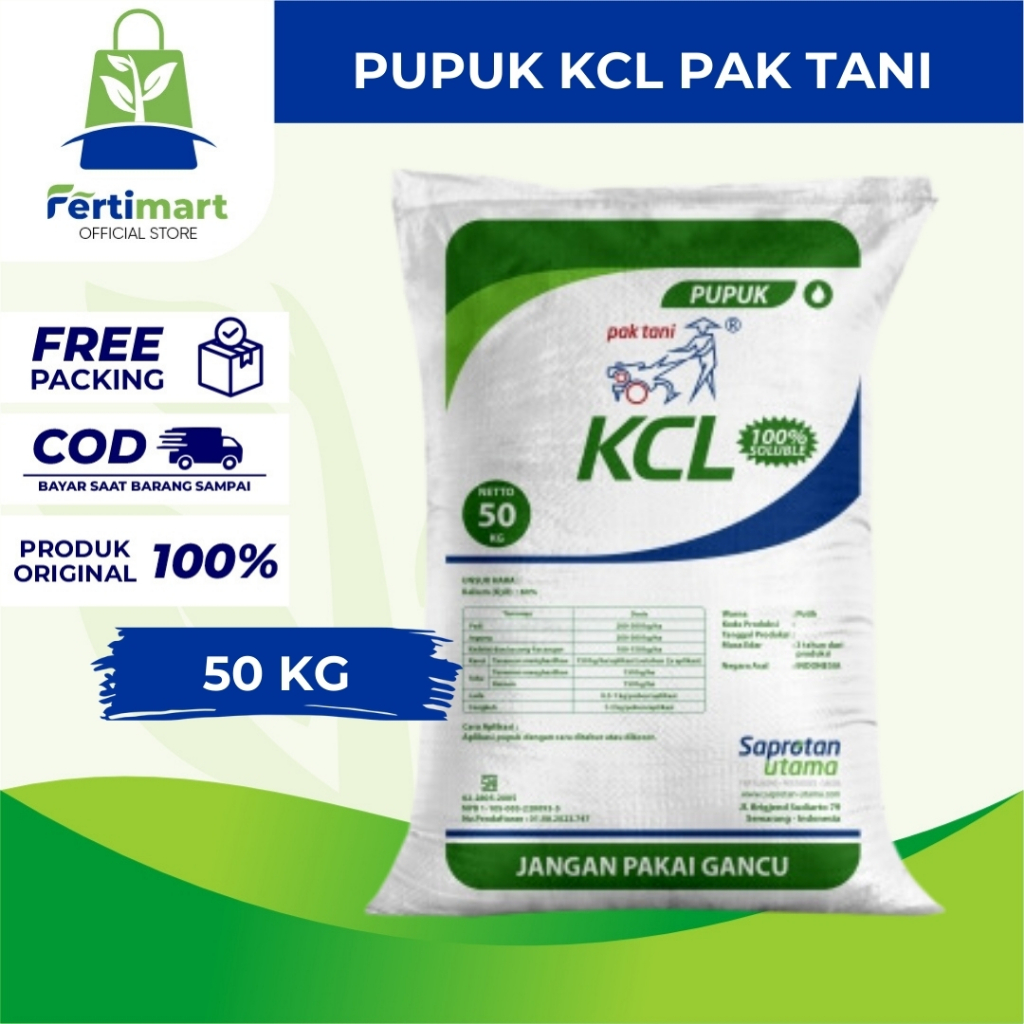 Jual Fertimart - Pupuk KCL 50 kg Pak Tani Pupuk Kalium Untuk Fase ...