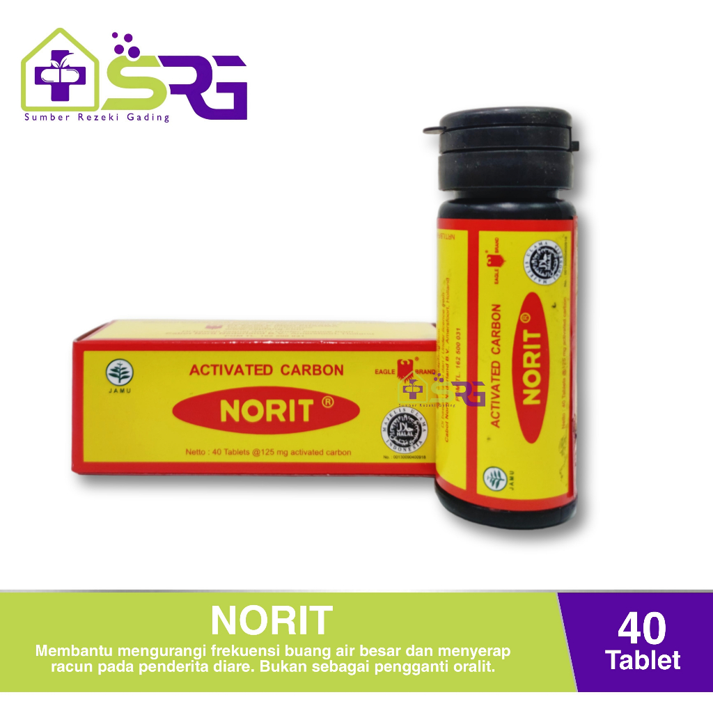 Jual Norit 40 Tablet - Obat Diare / Kembung / Penyerap Racun | Shopee ...