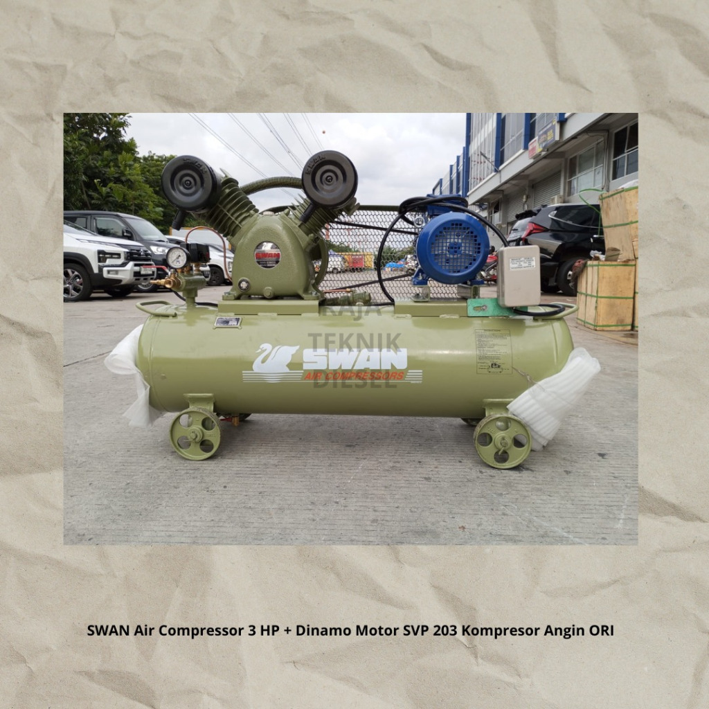 Jual SWAN Air Compressor 3 HP + Dinamo Motor 3 Phase Kompresor Angin ...
