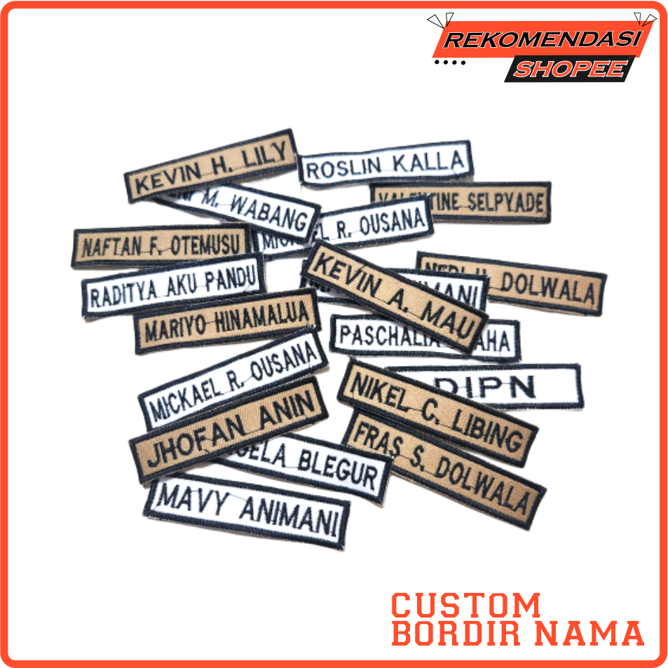 Jual Bet Nama // Name Tag Lanyard // Nama di Dada// Papan Nama Custom ...