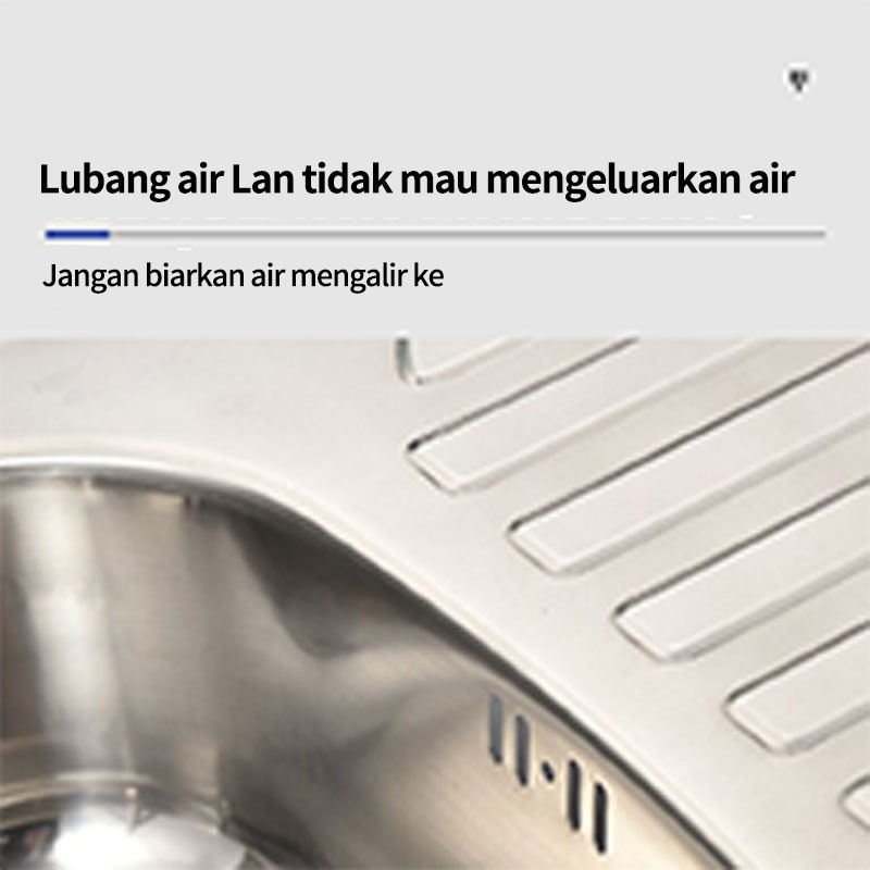 Jual Stainless Steel 7540 meja cuci piring SUS 304 Bak Kitchen sink ...