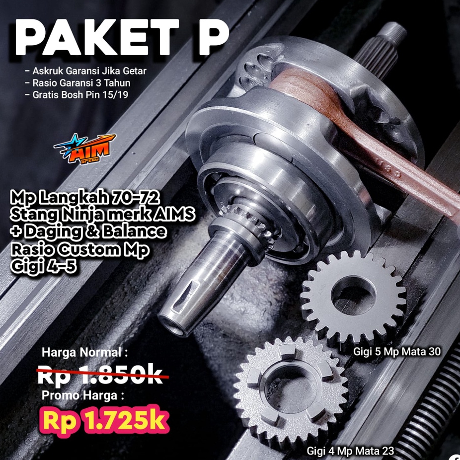 Jual Paket Hemat (P) AIM SPEED Askruk MP Gigi Rasio Oplos Kruk As ...