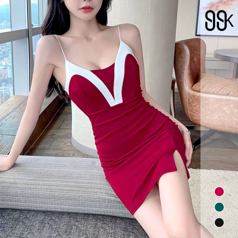 Jual Tank Top Mini Dress Bodycon with Side Split 1427 (S/M/L/XL) | Shopee Indonesia