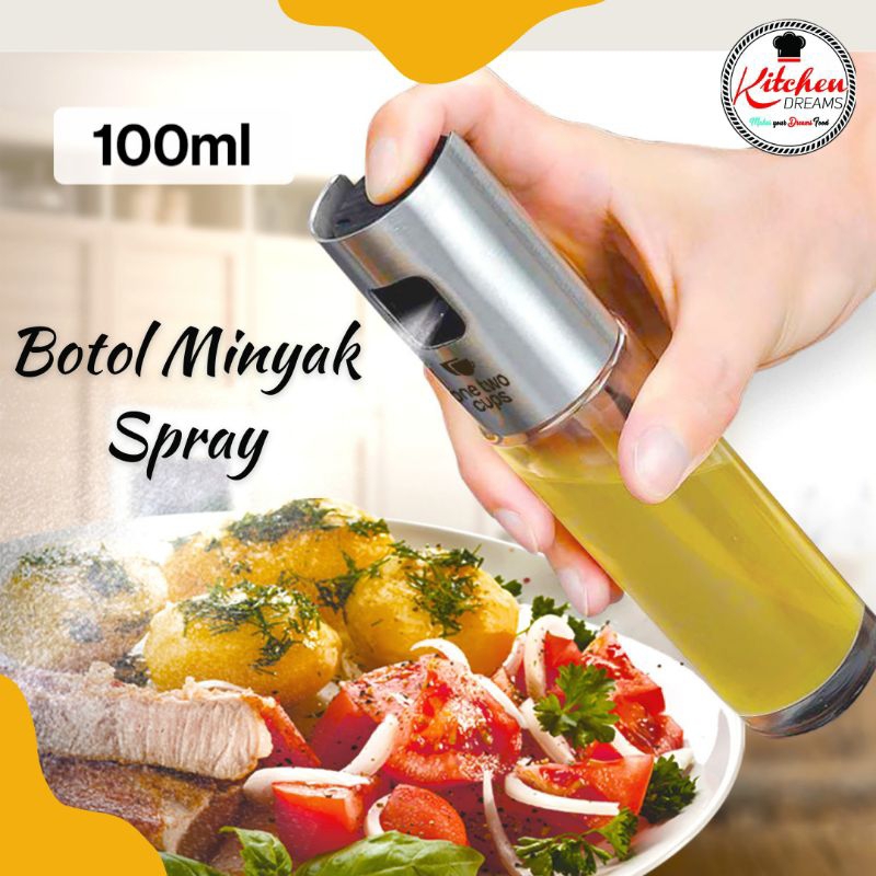Jual Botol Minyak Spray Olive Oil BBQ Chinese Food Semprotan Kaca 100 ...