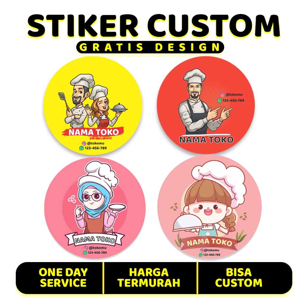 Jual STIKER / STIKER LABEL / STIKER CUSTOM/ STIKER MAKANAN/ STICKER ...