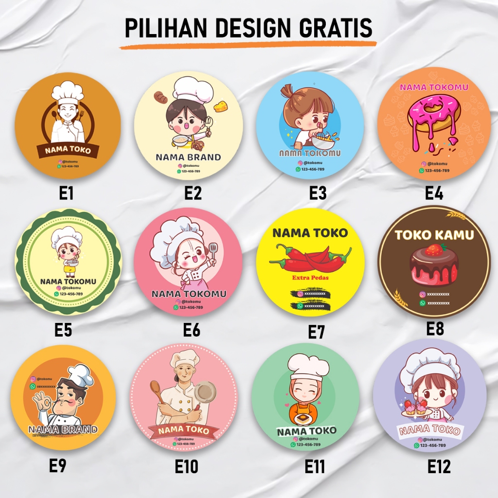 Jual STIKER / STIKER LABEL / STIKER CUSTOM/ STIKER MAKANAN/ STICKER ...