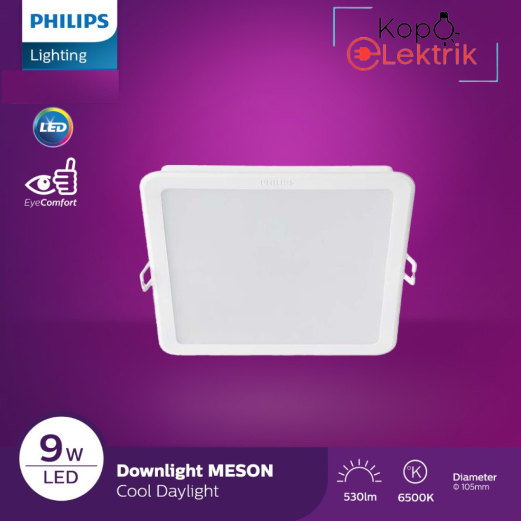Jual Lampu Led Downlight Philips 9 Watt Kotak | Shopee Indonesia