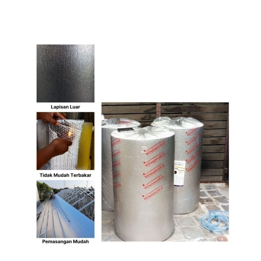 Jual Wonderflex Peredam Panas Atap Foam XLPE Alumunium Double Side 3mm ...