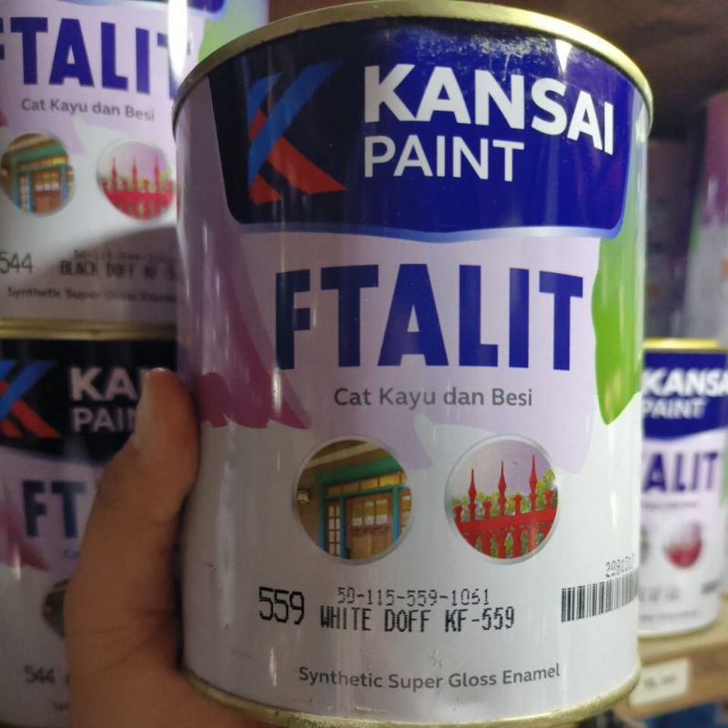 Jual Cat Ftalit putih doff cat kayu besi 1kg | Shopee Indonesia