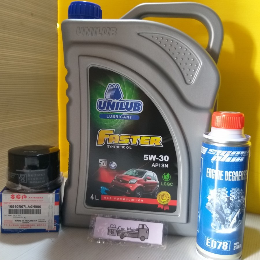 Jual Paket oli mesin Unilub Faster 5W-30 Suzuki Ignis ada 3 item ...