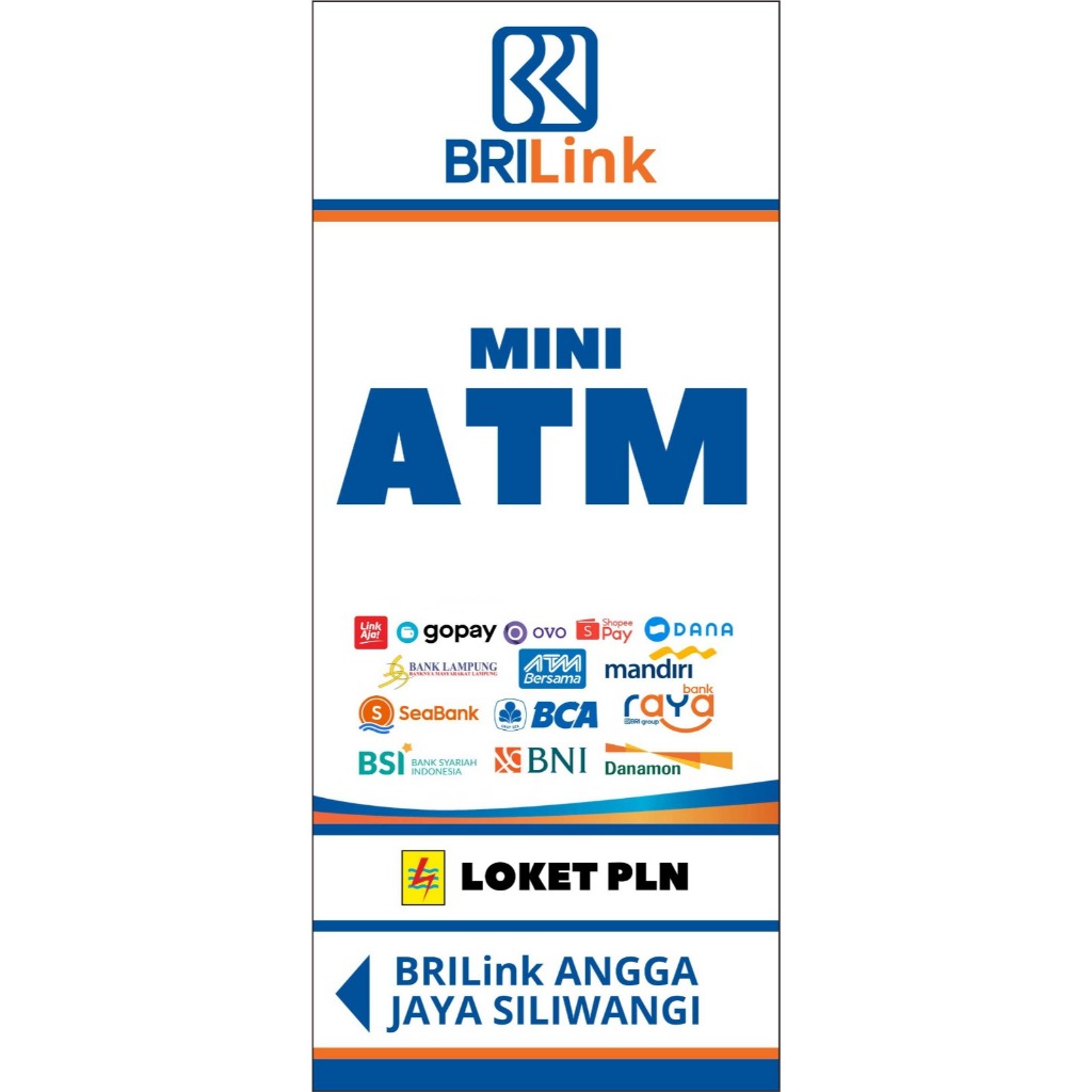 Jual STIKER VINYL BRILINK MINI ATM (CUSTOM NAMA AGEN TULIS DI CHAT ...