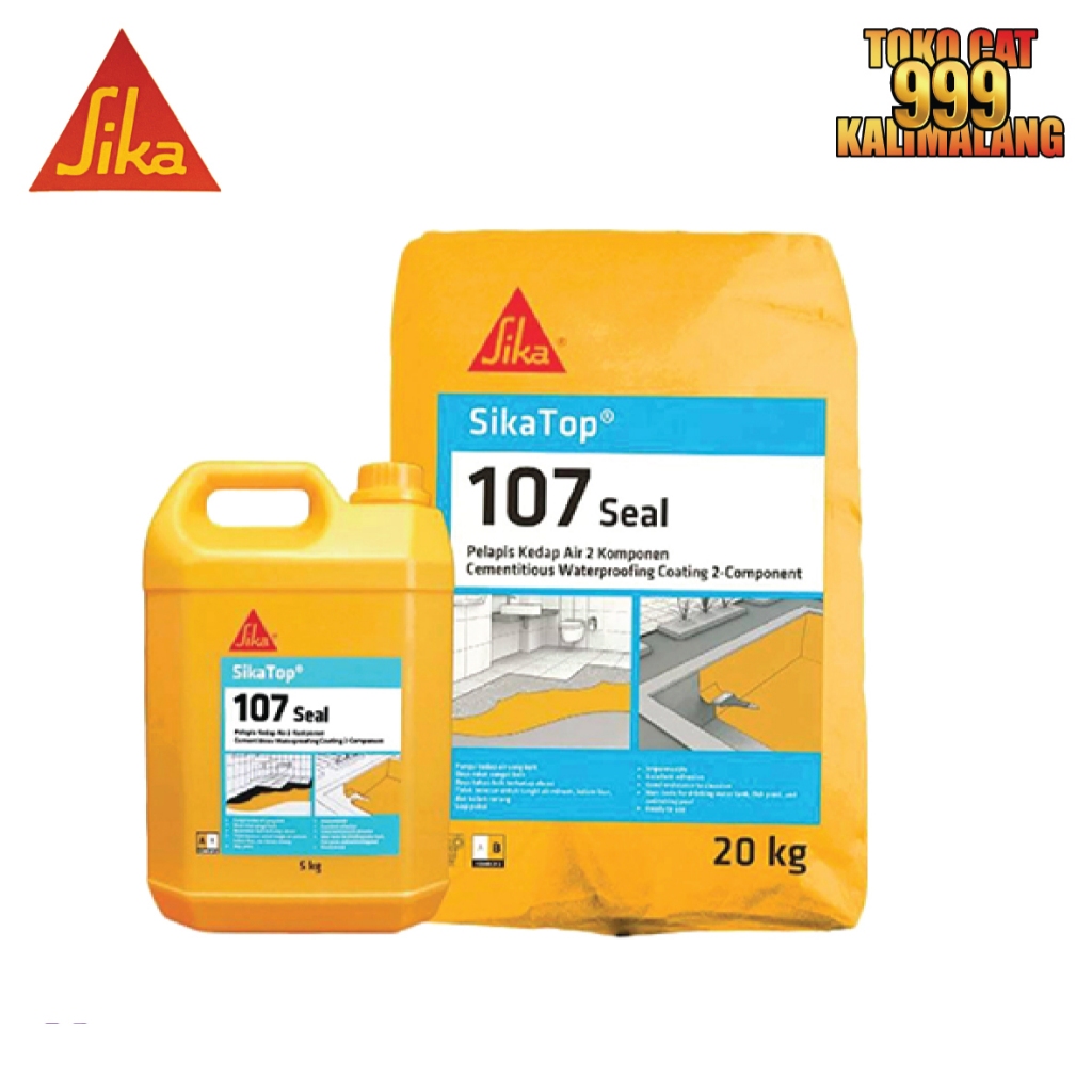 Jual Cairan Waterproofing Sika Top 107 Seal 25 kg (20 kg TP + 5 kg ...