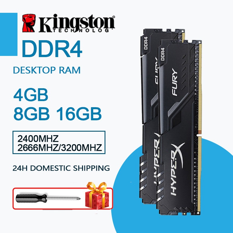 Jual [local] Kingston Hyperx FURY Desktop DDR4 RAM 4GB 8GB 16GB 2133Mhz 2400Mhz 2666Mhz 3200Mhz ...