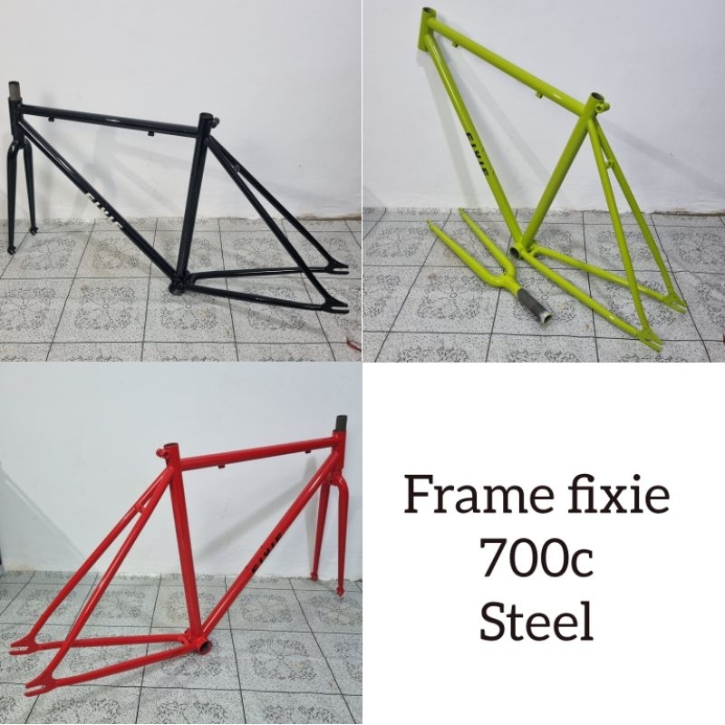 Jual frame fixie rangka dan fork sepeda fixie 700c standar 30mm ...