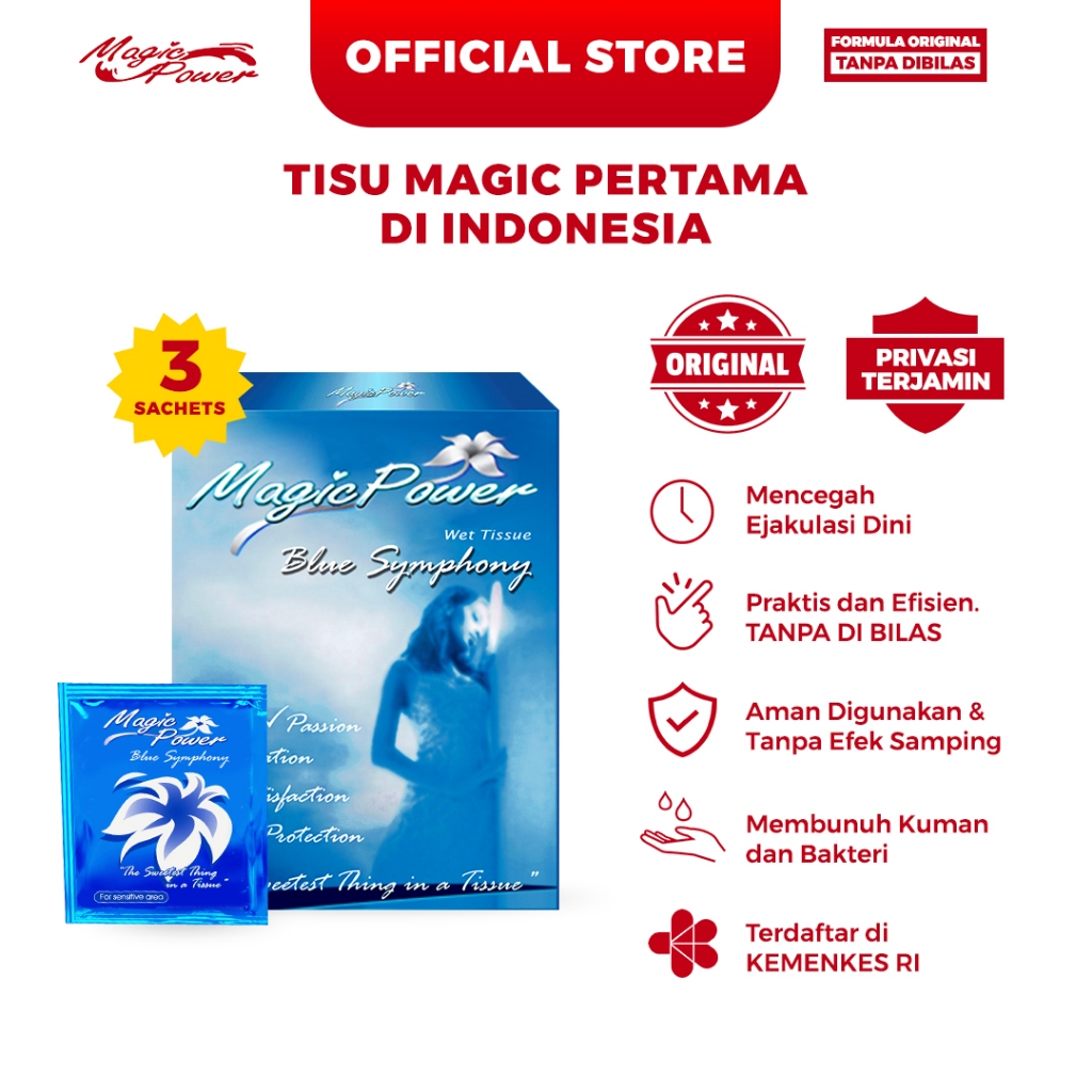 Jual Magic Power Tissue Blue Symphony Original - Antiseptic Tissue - 1 ...