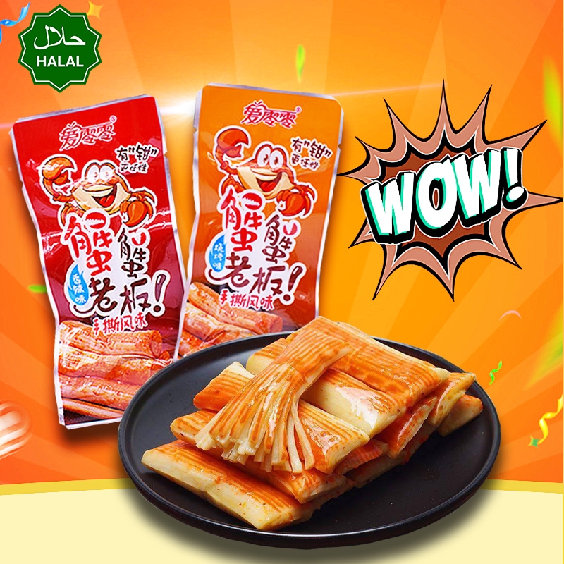 Jual [HALAL] crab stick snack / cemilan siap saji / khas china / 14g ...