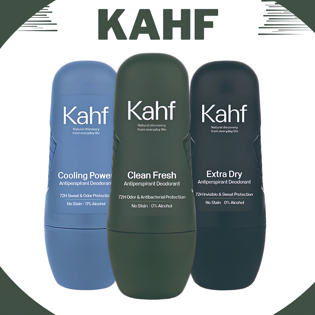 Jual Kahf Antiperspirant Deodorant Roll On 45ml/Clean Fresh/Cooling Power/Extra Dry | Shopee ...