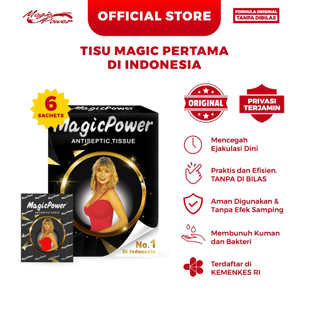 Jual Magic Power Tissue - Antiseptic Tissue Original - 1 Box (6 Sachet ...