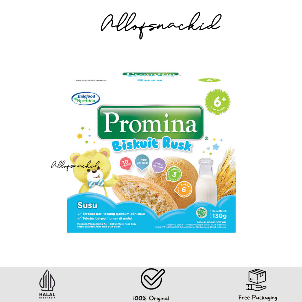 Jual Promina - Biskuit Rusk Susu - Snack MPASI Anak Bayi - 130gr ...