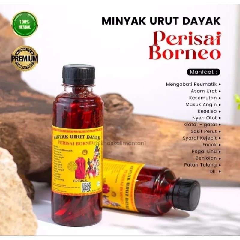 Jual 🩷Skn🩷 250 ML Minyak Urut Dayak Perisai Borneo dijamin asli 100% ...