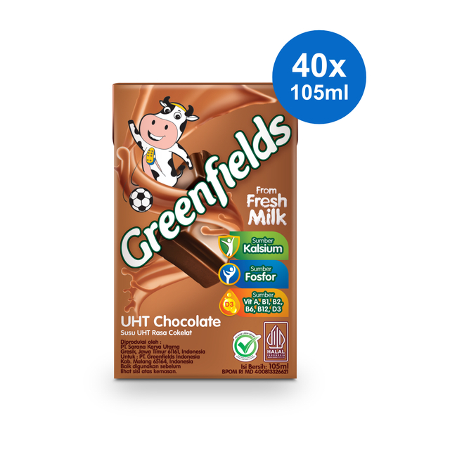 Jual Greenfields Susu UHT Chocolate 105ml x 40 pcs (Karton) | Shopee Indonesia