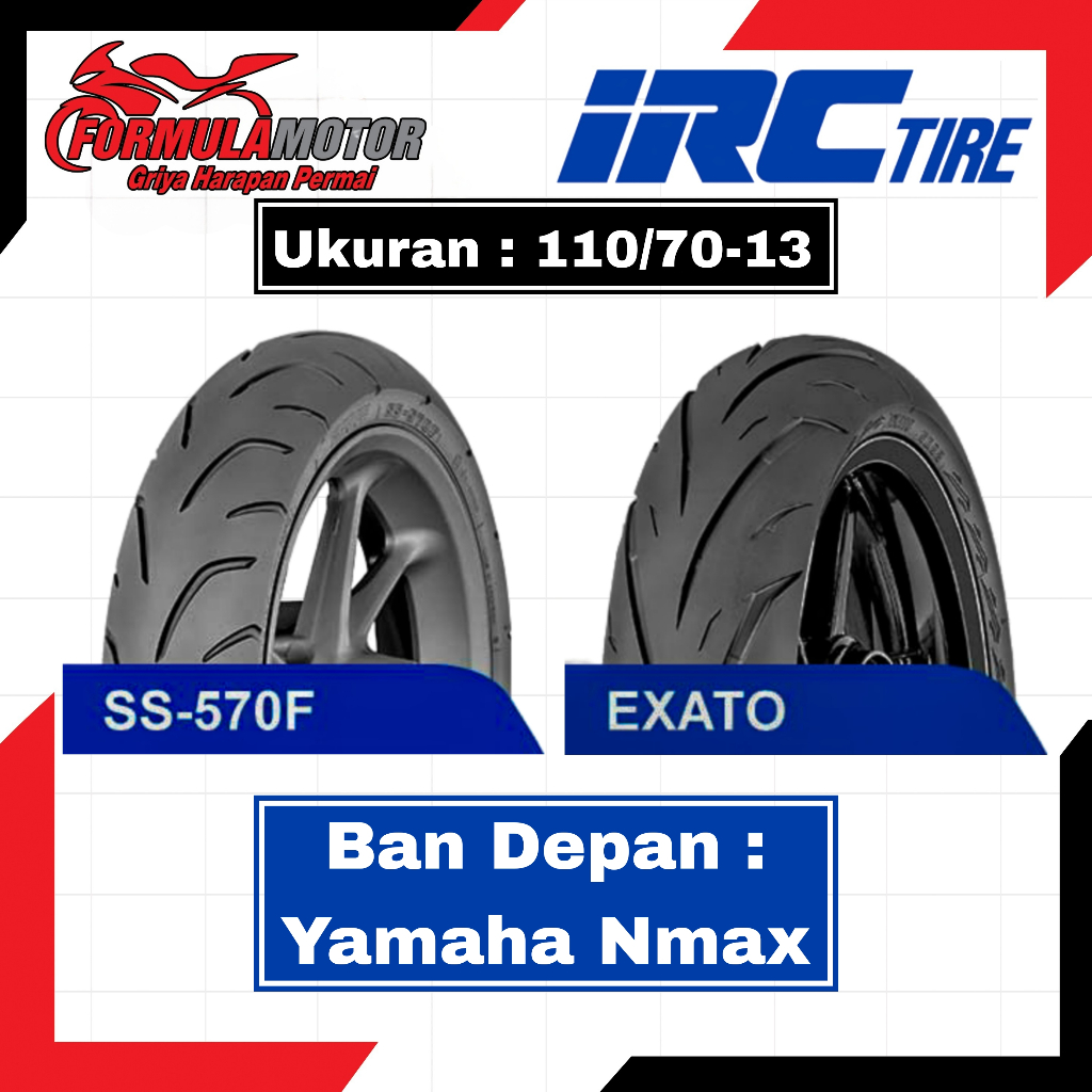 Jual 110/70-13 IRC Ring 13 Tubeless All Type - Ban Depan Motor Yamaha ...
