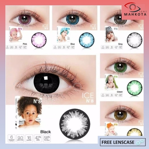 Jual SOFTLENS ICE N8 / NORMAL & MINUS (-0.50 s/d -6.00) BIG EYES / 16MM ...